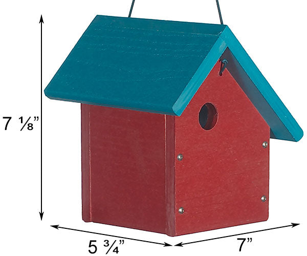 Woodlink Going Green Sloped Roof Wren House, Red – BirdYard Direct