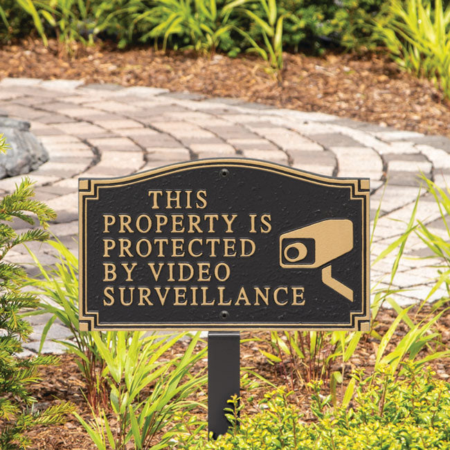 Whitehall This Property is Protected Plaque w/Graphic, Bk/Gd – BirdYard ...
