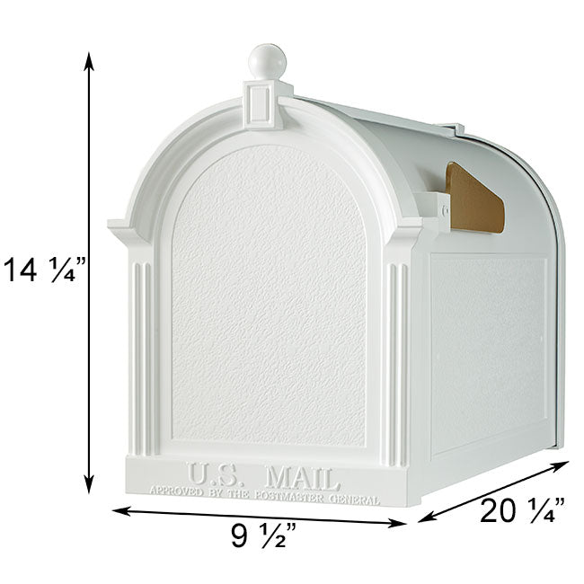 Whitehall Deluxe Mailbox, White – BirdYard Direct