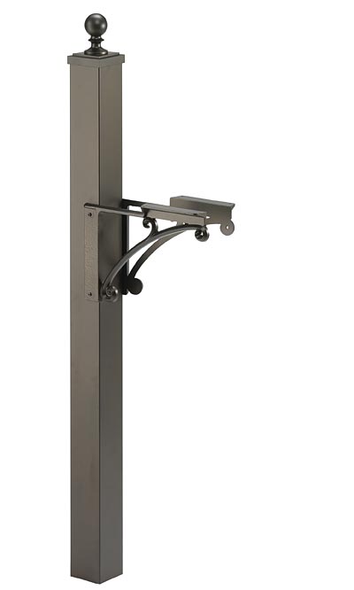 Whitehall Deluxe Mailbox Post & Brackets, French Bronze – BirdYard Direct