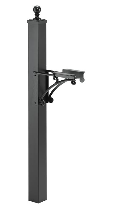 Whitehall Deluxe Mailbox Post & Brackets, Black – BirdYard Direct